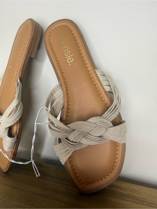 Kensie | Shoes | Kensie Neutral Braided Slide Sandals In Beige | Poshmark